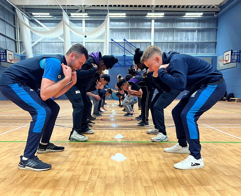 England Cricket stars coach children at ACE session in Bristol